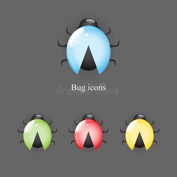 Bug icons stock vector. Illustration of funny, collection - 24655762