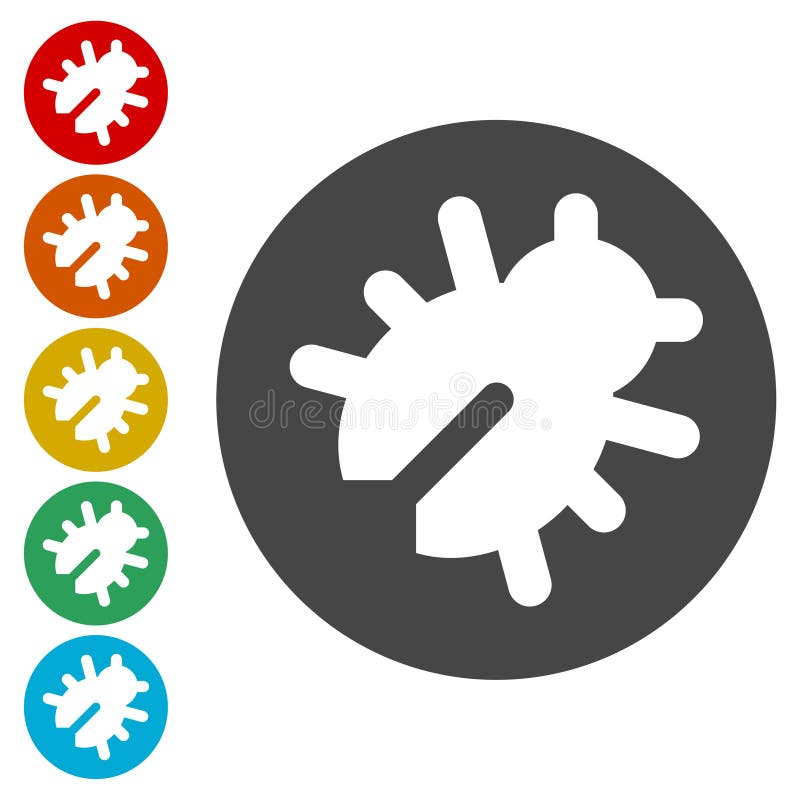 Bug Icons Set, Ilustration Icon on White Background Stock Vector ...