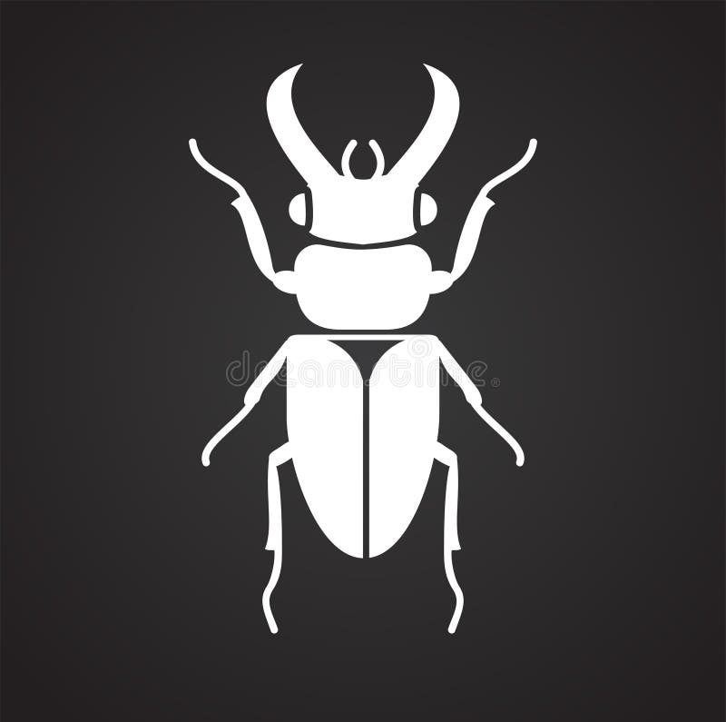Bug Insect Icon on Black Background for Graphic and Web Design, Modern ...