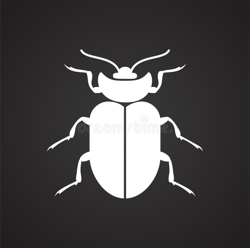 Bug Insect Icon on Black Background for Graphic and Web Design, Modern ...