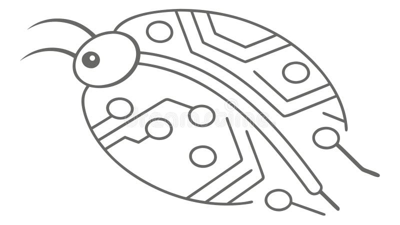 A Bug or Insect Shaped Like a Circuit Board. a Tech Vector Concept ...