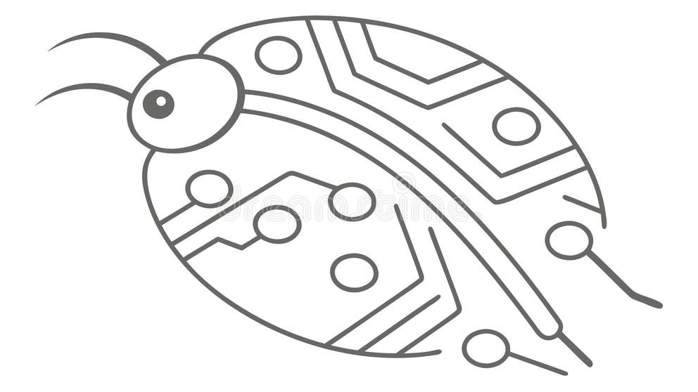 A Bug or Insect Shaped Like a Circuit Board. a Tech Vector Concept ...