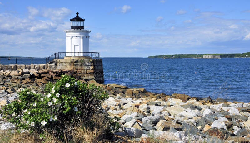 Bug Lighthouse stock image. Image of maine, landscape - 96537757