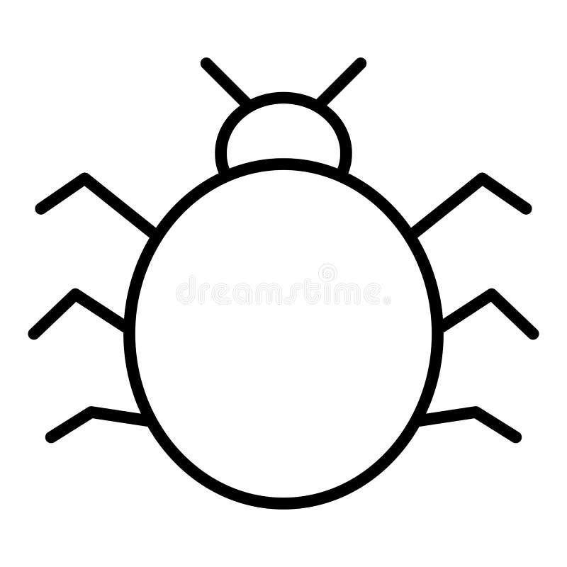 Bug Line Icon. Vector Simple Minimal 96x96 Pictogram Stock Vector ...