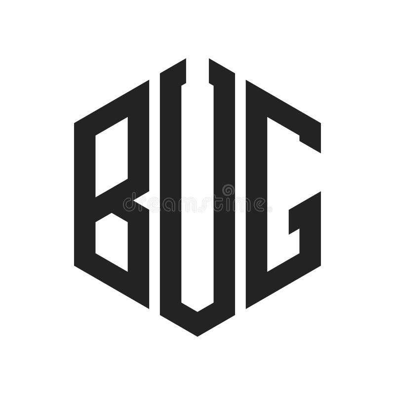 BUG Logo Design. Initial Letter BUG Monogram Logo Using Hexagon Shape ...