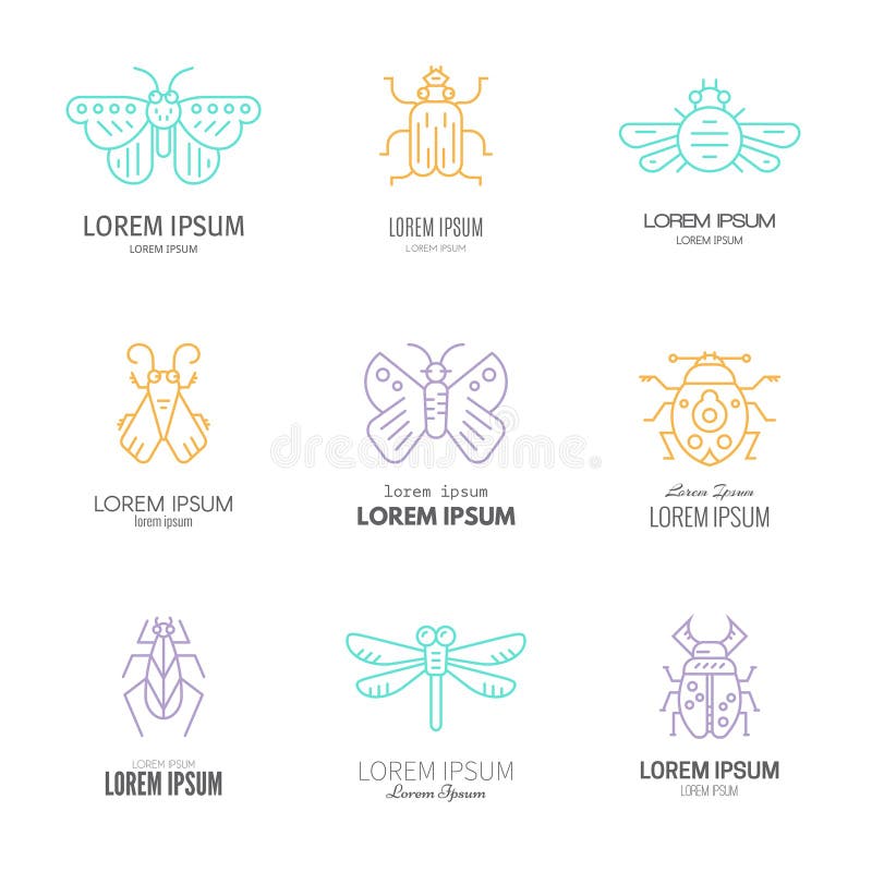 Nature Logo Collection stock vector. Illustration of classic - 45332887