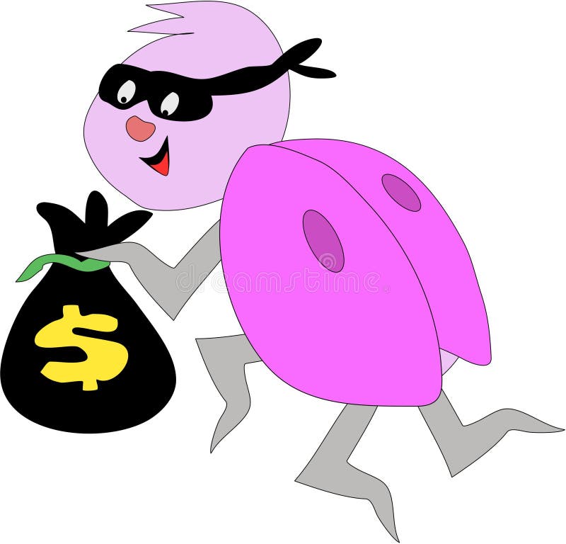 Bug Money Thief stock illustration. Illustration of greed - 6768953
