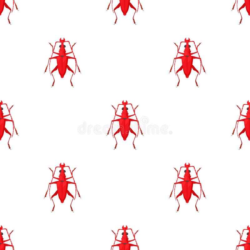 Bug Pattern Seamless Vector Stock Vector - Illustration of white ...