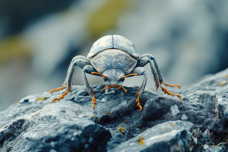 Bug Perched on Rocks Against Artsy Backdrop Creating Visually Striking ...