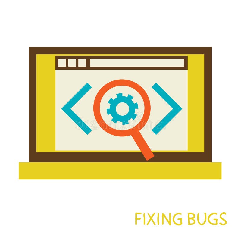 Bug In The Programming Code Stock Vector Illustration Of Programming