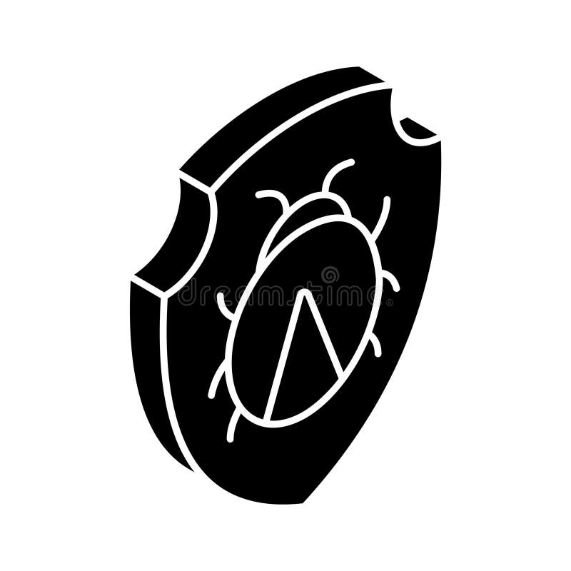 Bug on Protection Shield Showing Concept Icon of Antivirus Isometric ...