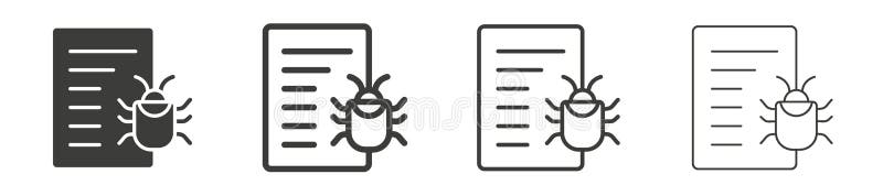 Bug Report Icon Vector Set on White Background Stock Vector ...