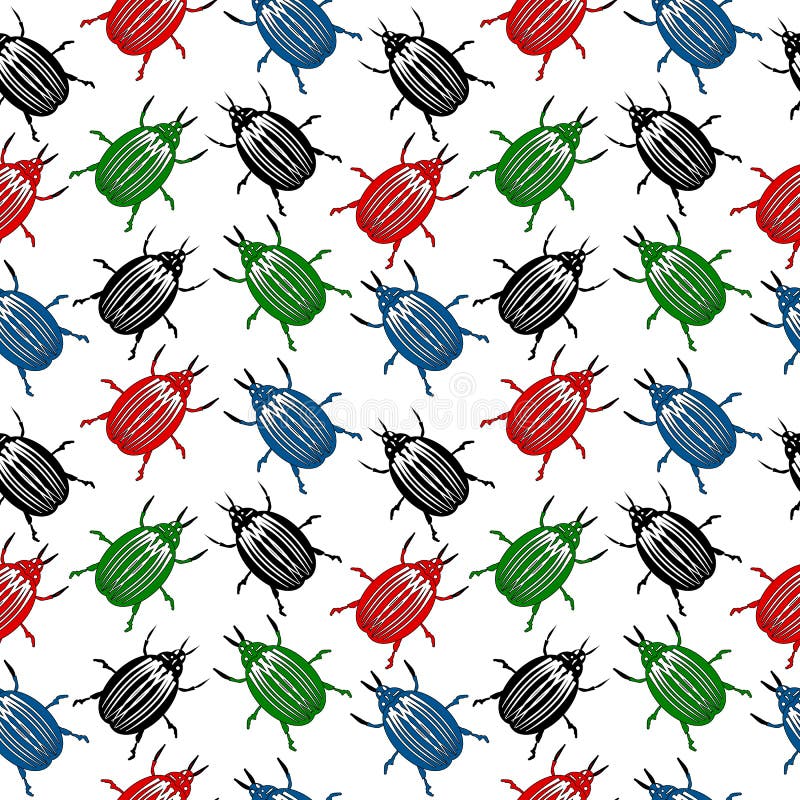 Bug seamless pattern stock vector. Illustration of fabric - 45239993
