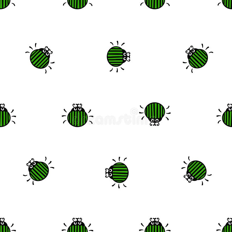 Bug Seamless Vector Pattern Stock Vector - Illustration of insect ...