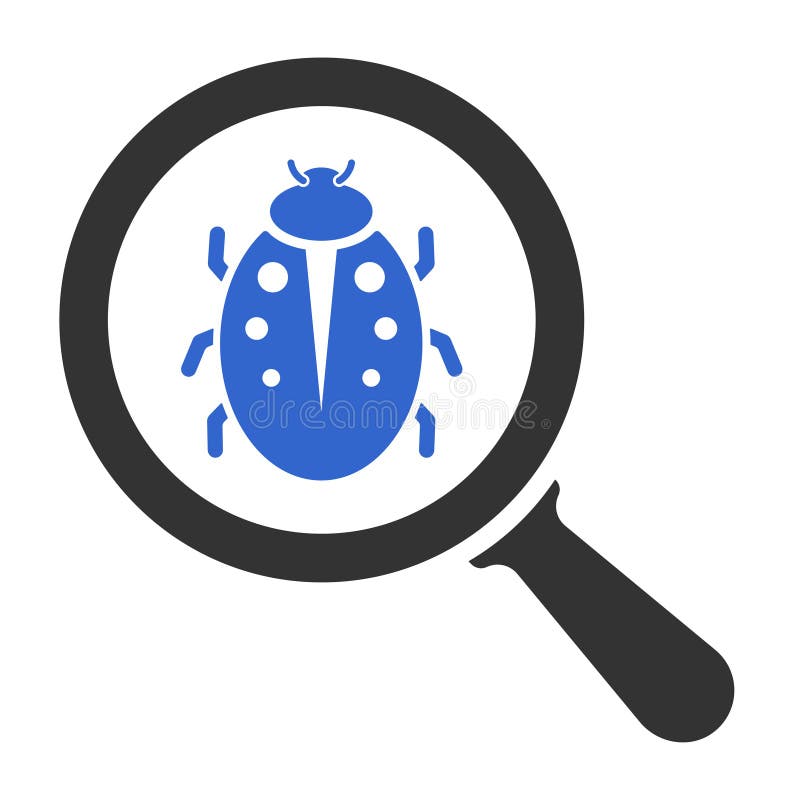Bug searching icon design stock vector. Illustration of bugs - 231708045