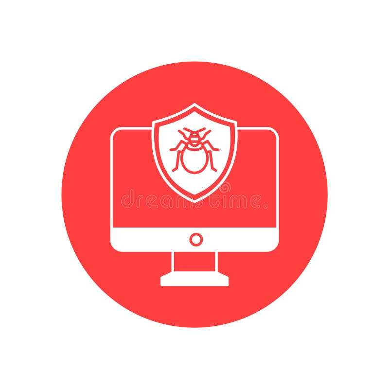 Bug Shield Vector Icon with Trendy Background Colors that Can Easily ...