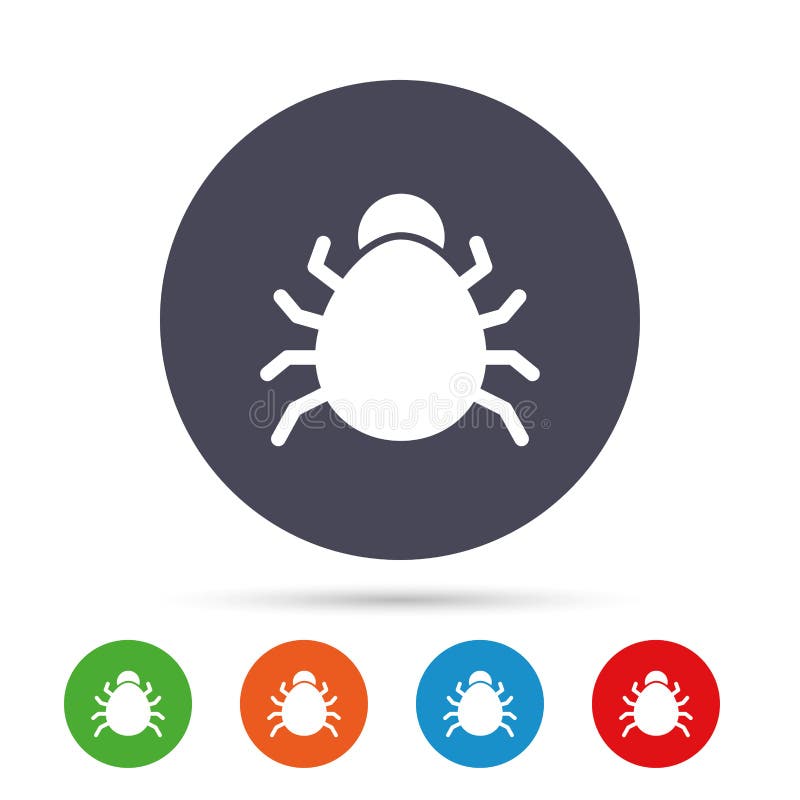 Bug Sign Icon. Virus Symbol. Software Bug Error Stock Vector ...