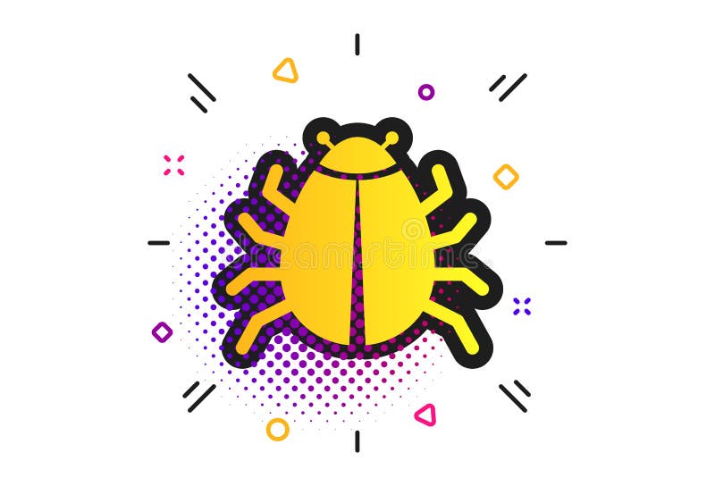 Bug Sign Icon. Virus Symbol. Software Bug Error. Vector Stock Vector ...