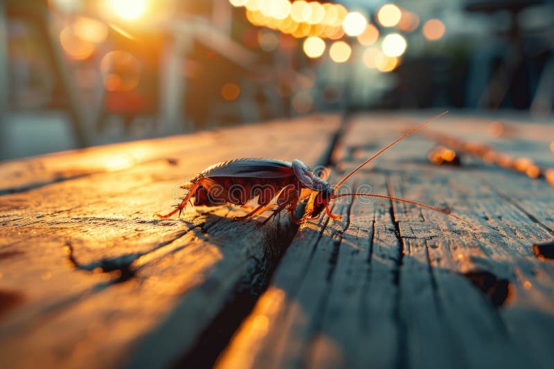 Bug Sits Top Wooden Table Stock Photos - Free & Royalty-Free Stock ...