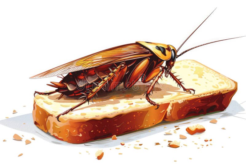 A Bug Sitting on Top of a Piece of Bread. Suitable for Food and Pest ...