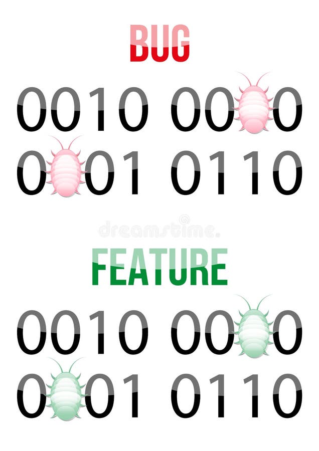 Bug in Software Code Design Concept Stock Illustration - Illustration ...