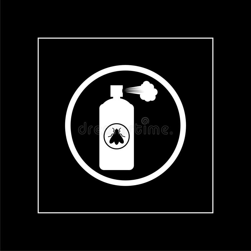 Bug Spray Icon, Filled Flat Sign, Solid Pictogram Isolated on Black ...