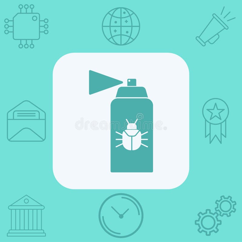 Bug Spray Vector Icon Sign Symbol Stock Illustration - Illustration of ...
