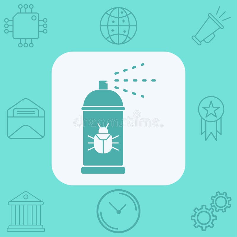 Bug Spray Vector Icon Sign Symbol Stock Illustration - Illustration of ...