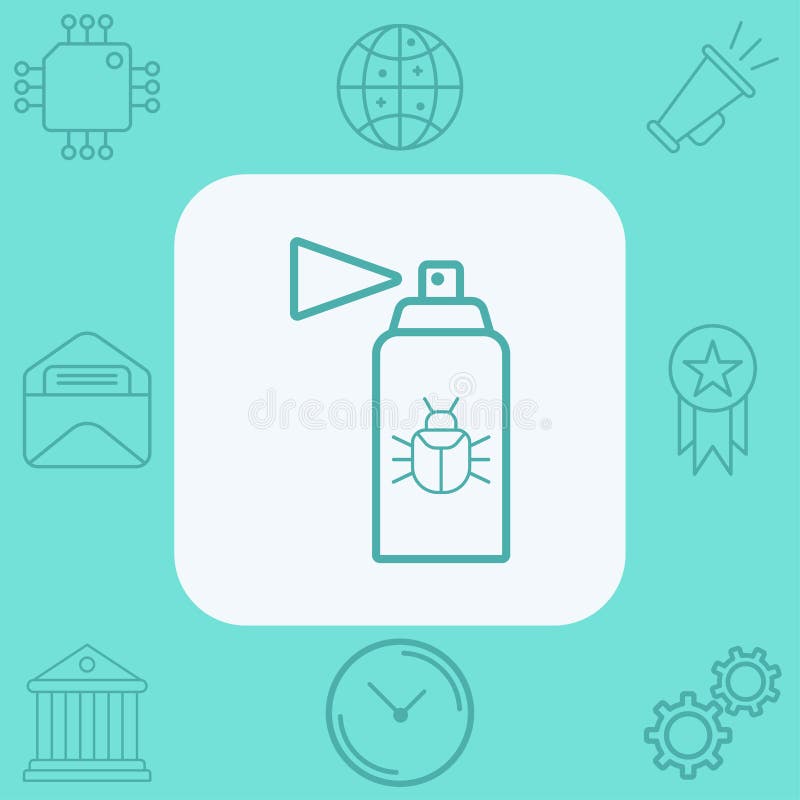 Bug Spray Vector Icon Sign Symbol Stock Illustration - Illustration of ...