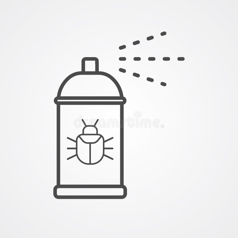 Bug Spray Vector Icon Sign Symbol Stock Vector - Illustration of button ...