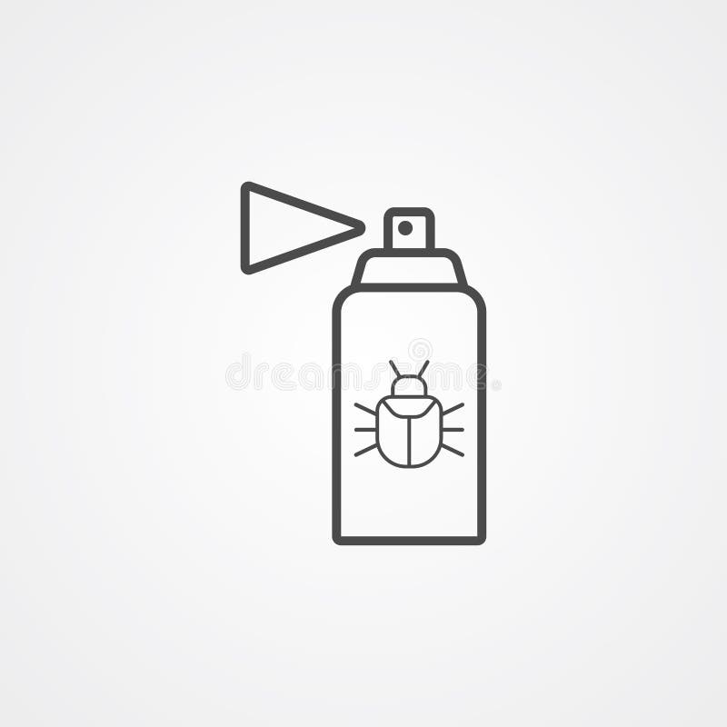 Bug Spray Vector Icon Sign Symbol Stock Vector - Illustration of mite ...