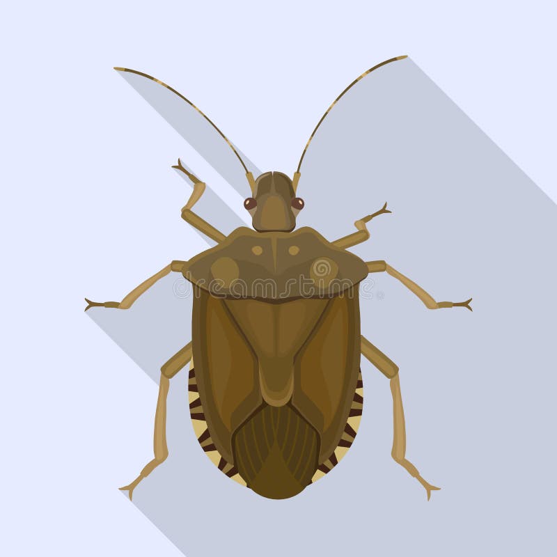Stink Bug Vector Silhouette Illustration Isolated on White Background ...