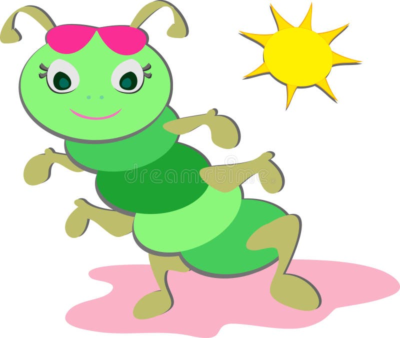 Bug in the Sun Having Fun stock vector. Illustration of sunshine - 31878264