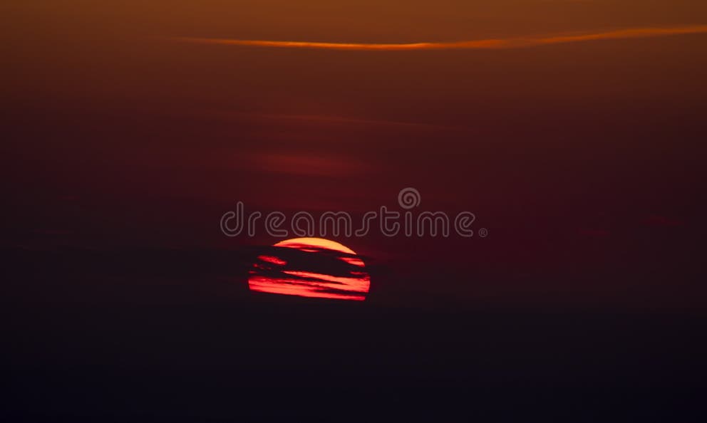 Bug Sun at Sunset with Clouds Stock Image - Image of morning, sunset ...
