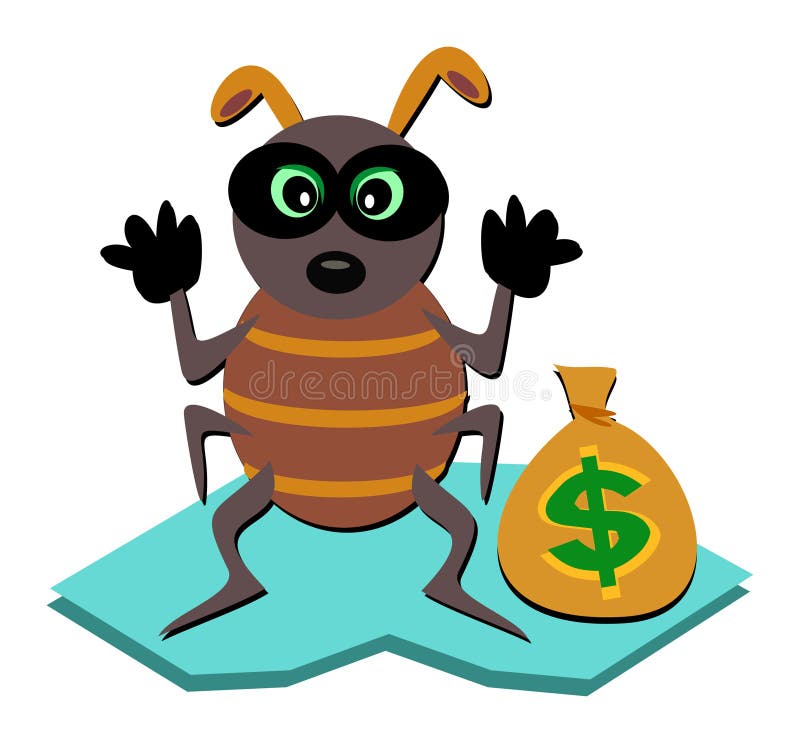 Bug Thief Caught stock vector. Illustration of criminal - 19915285