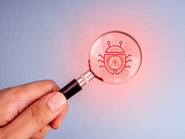 Bug Tracking, Email Spam and Virus Computer, Internet Security Concept ...