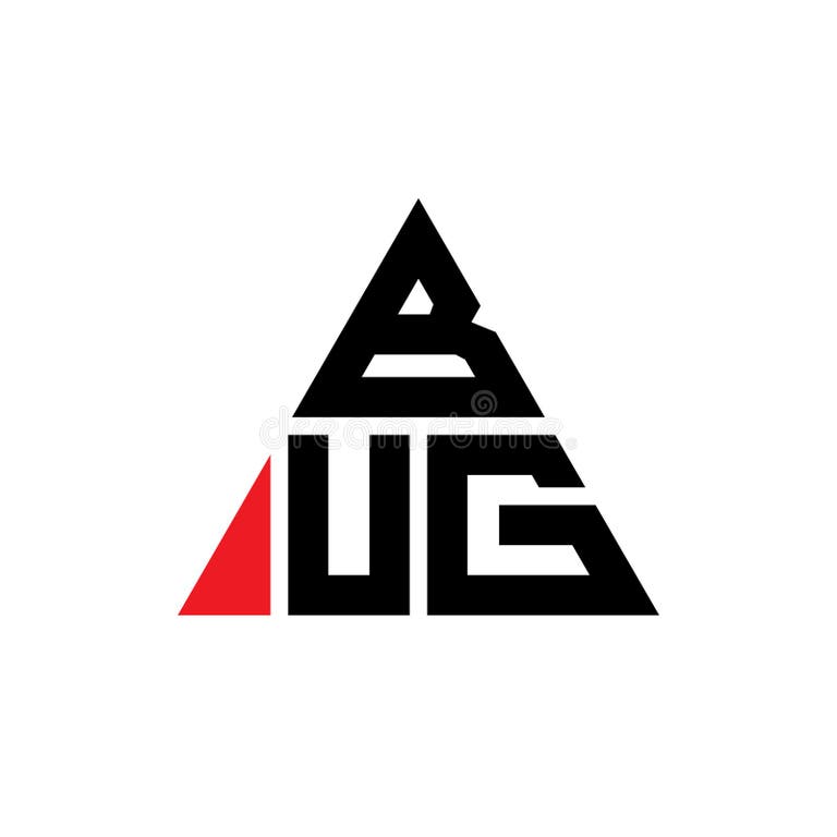 BUG Triangle Letter Logo Design with Triangle Shape. BUG Triangle Logo ...
