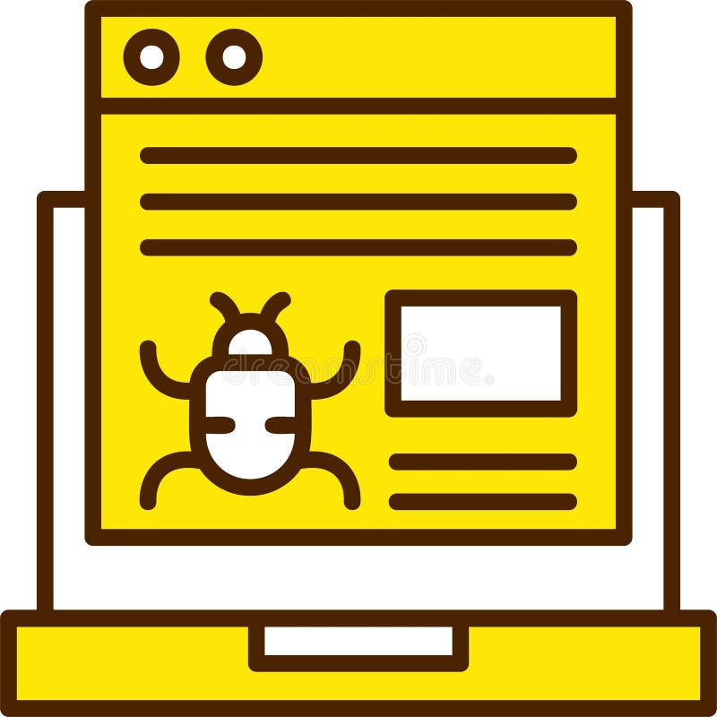 Bug Vector Icon Design Symbol Stock Vector - Illustration of analysis ...