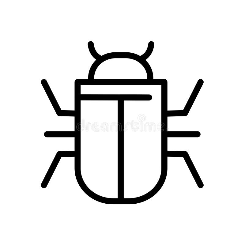 Bug - vector icon stock vector. Illustration of vector - 347789633