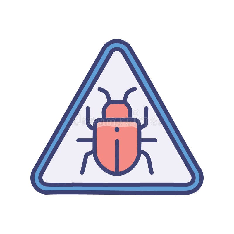 Bug Warning Sign. Bug Inside a Triangular Warning Sign, Symbolizing ...