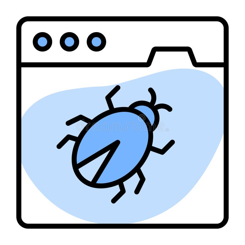 Bug on Webpage Showing Concept Vector of Malicious Website Stock Vector ...