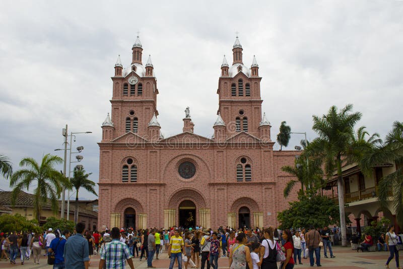 Basilica Of The Lord Of The Miracles In Buga, Colombia Editorial Stock ...