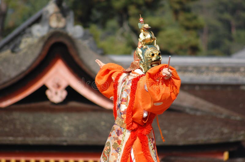 Bugaku Dance @ Itsukushima @ Miyajima, Japan Stock Image - Image of ...