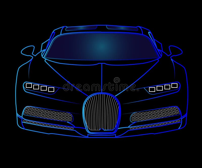 Bugatti chiron ilustração stock. Ilustração de esporte - 289483080