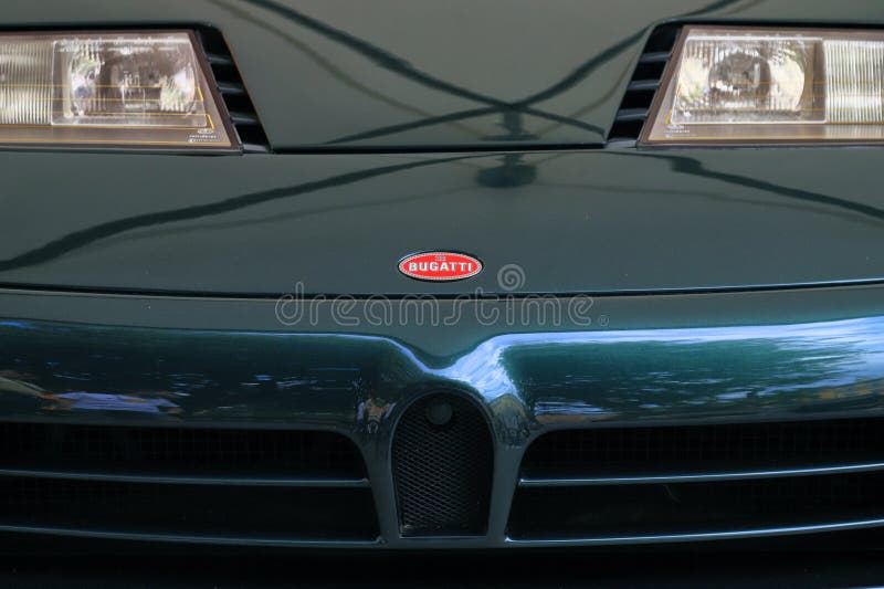 Bugatti Model EB 110, Vintage and Classic Super Car, 1991, Front Side ...