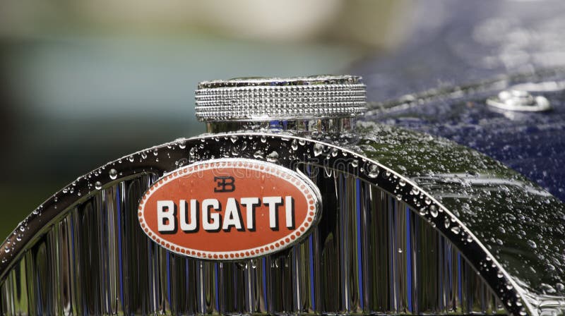 Bugatti Radiator Cap and Hood Emblem Editorial Photography - Image of ...