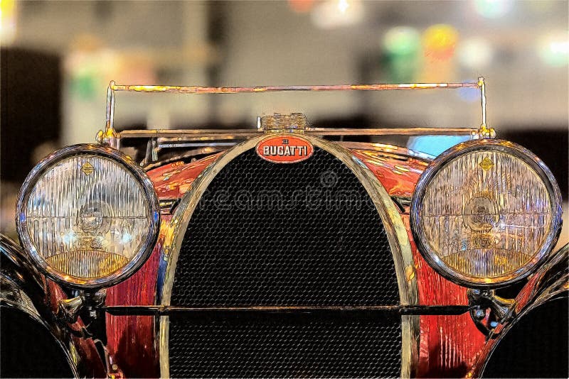 2017 - Bugatti Grille and Logo Editorial Photo - Image of model ...