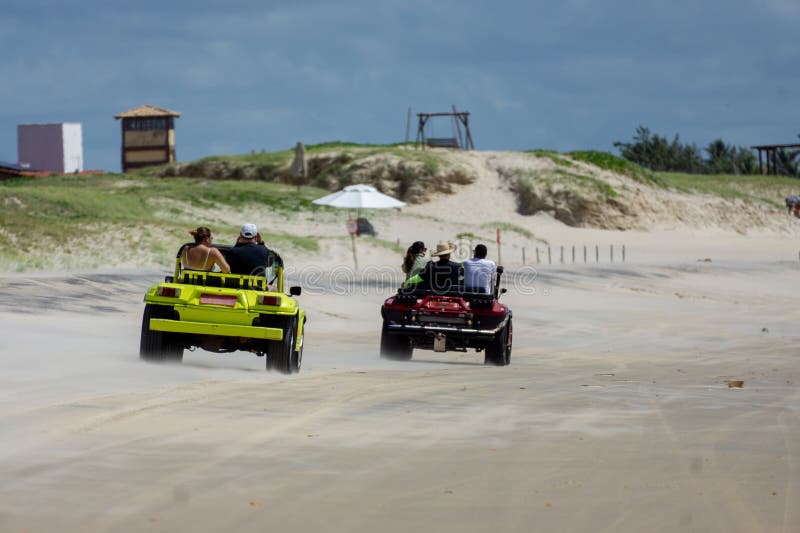 Buggy on the Beach of Genipabu, Brazil Editorial Stock Photo - Image of ...