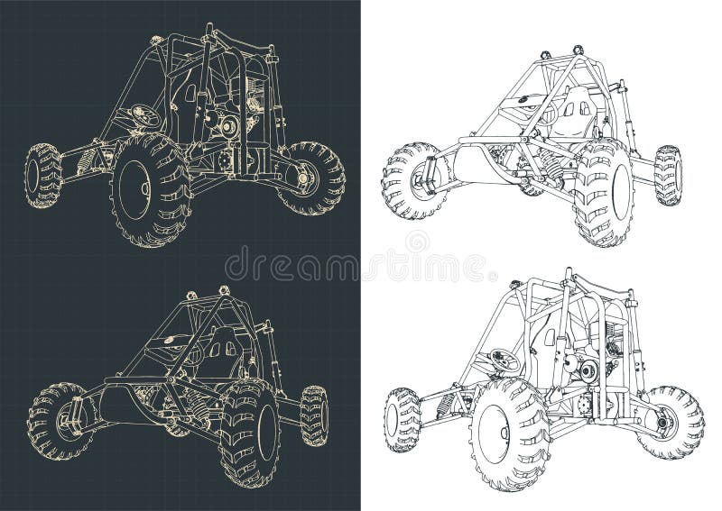 Buggy drawings stock vector. Illustration of sport, vector - 237140890
