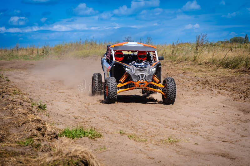 Buggy Extreme Riding in Sandy Track. UTV, 4x4, Rally Stock Photo ...